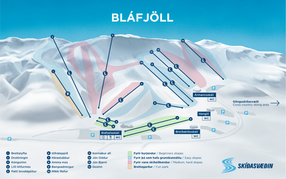 Bláfjöll – Skíðasvæðin